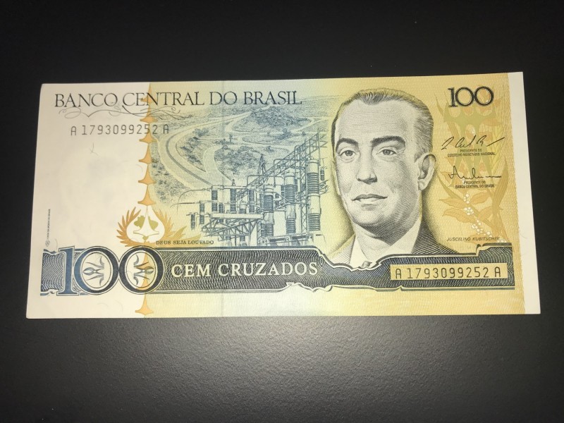 BRAZIL 100 CRUZADOS.