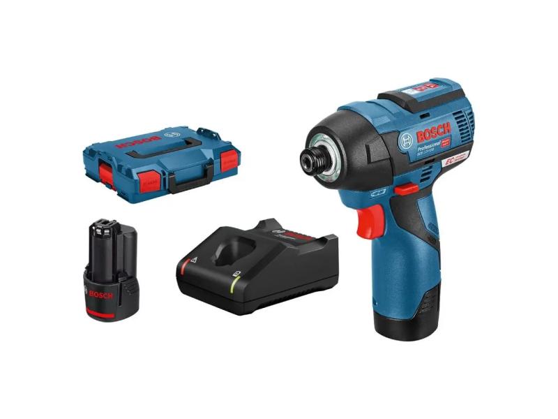BOSCH GDR 12V-110 PROFESSIONAL AKUMULATORSKI UDARNI ODVRTAČ U L-BOXX 102 SA 2 X 3,0 AH AKUMULATORA, BRZI PUNJAČ, 06019E0005