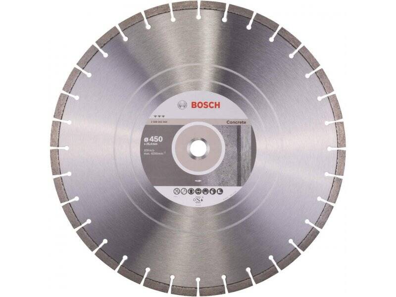 BOSCH DIJAMANTSKA REZNA PLOČA ZA BETON BEST FOR CONCRETE 450 X 25,40 X 3,6 X 12 MM