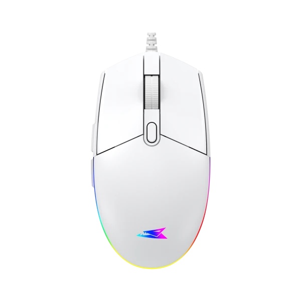 Miš Baracuda CRAB 3600DPI/6D/Optički/RGB/Bela