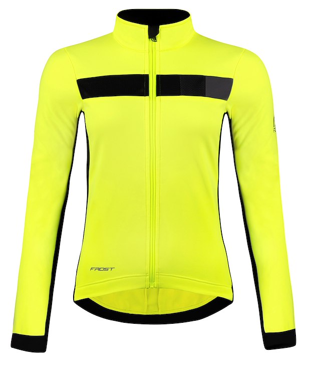 Jakna FORCE FROST softshell zimska, fluo-crna XS