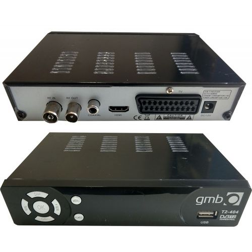 GMB-T2-404 **DVB-T2 SET TOP BOX USB/HDMI/Scart/RF-out, PVR, Full HD, H264,hdmi-kabl,RF modulator1360