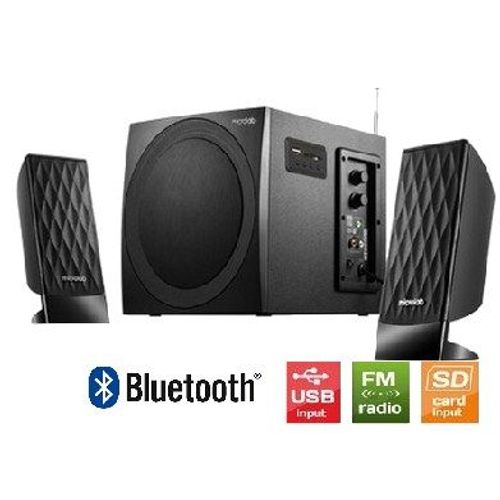 Microlab M300BT Drveni 2.1 38W RMS(14W,2x12W) SD, USB, FM, BLUETOOTH, black, 3.5mm