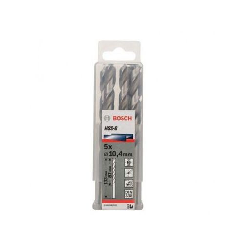 BOSCH Burgija za metal HSS-G, DIN 338 10,4 x 87 x 133 mm pakovanje od 5 komada