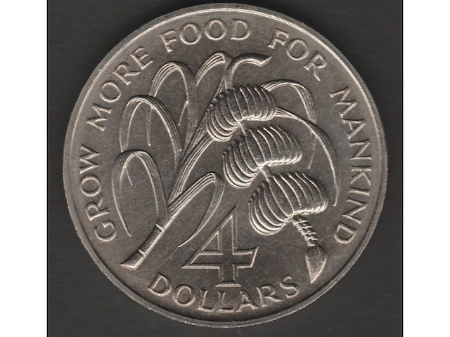 4 Dollars (FAO) - 1970 - Barbados