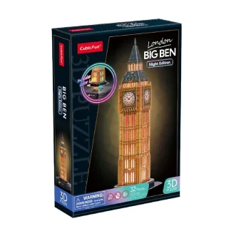 3D Puzla - CubicFun, Night Edition, Big Ben