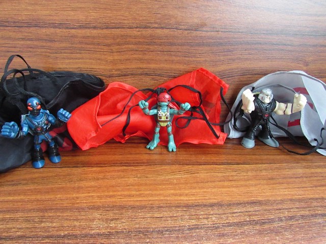 TMNT Mini Mutants Aerial Assault - Tri figurice