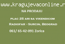 Na prodaju plac 25 ari sa vikendicom u naselju Radiofar- Su