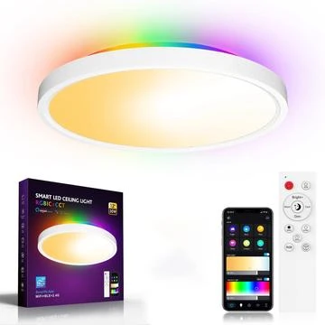 30W ULTRA-THIN RGBCW CEILING LIGHT WITH SMART WIFI AND BLUETOOTH REMOTE CONTROL ZJ-WCLD-HC-RGB-CCT-S