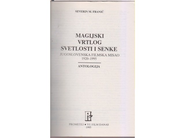 MAGIJSKI VRTLOG SVETLOSTI I SENKE YU FILMSKA MISAO 1920