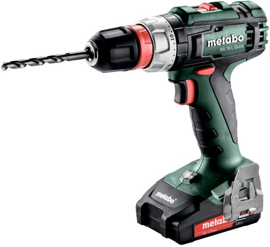 Akumulatorska bušilica - odvrtač Metabo BS 18 L Quick 18V; 2x2,0 AH (602320500)