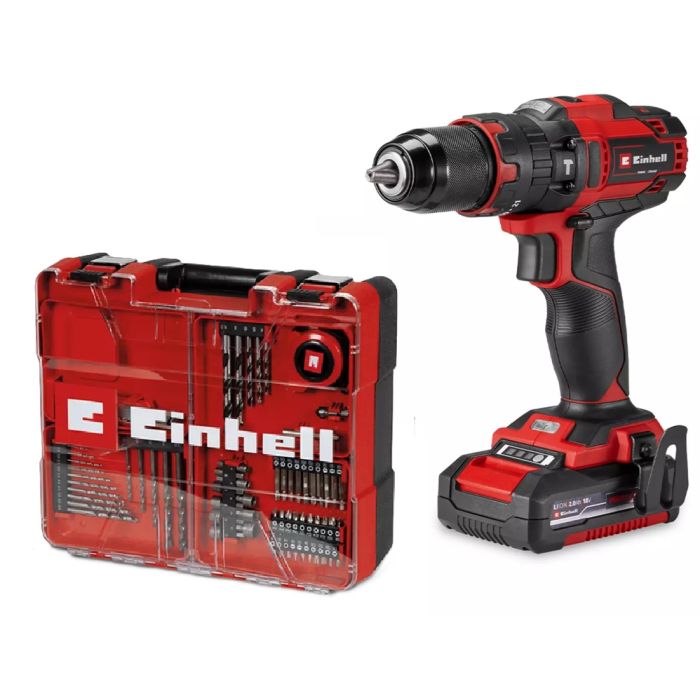 Einhell TE-CD 18/40 set aku bušilica sa setom pribora 64 kom