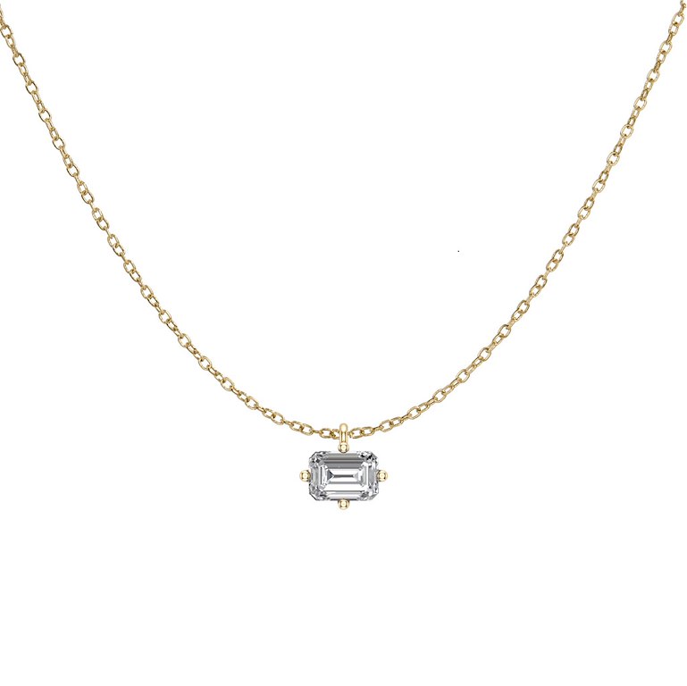 Emerald Cut Fashion Icon Necklace