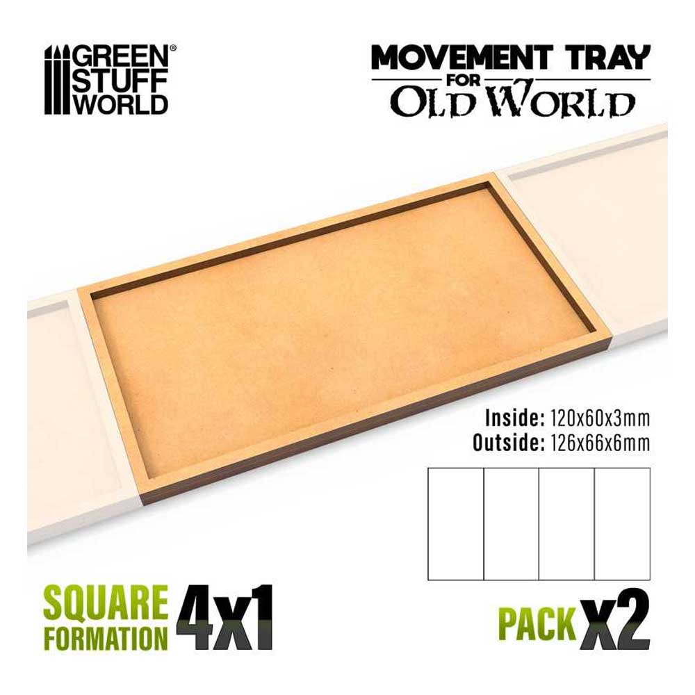 Movement Tray - OldWorld - Rectangle - 120x60 (Pack x2)