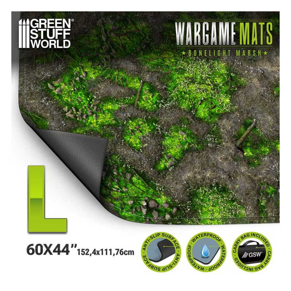 Wargame Mat - 152.5x111.7cm (44x60'')- Boneblight Marsh
