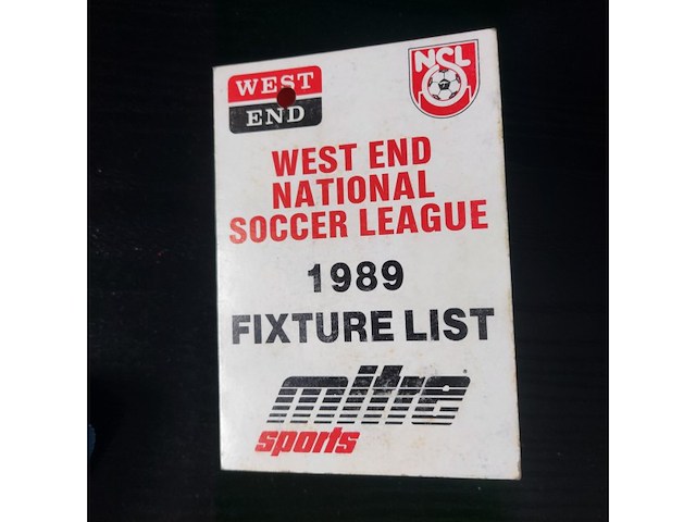 Raspored utakmica West End National Soccer League1989