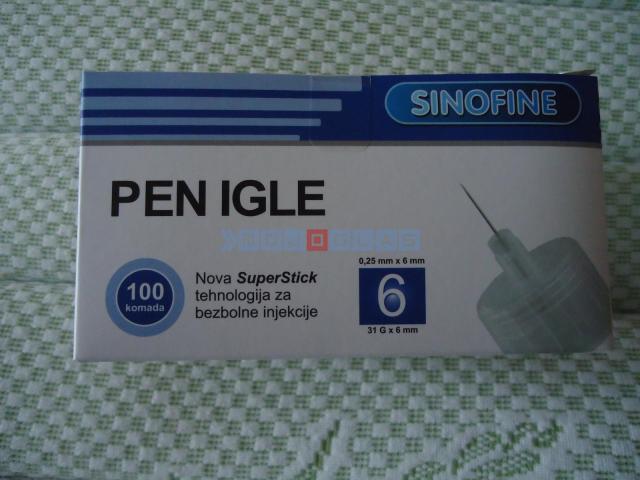 Pen iglice za insulin 6mm 100 kom