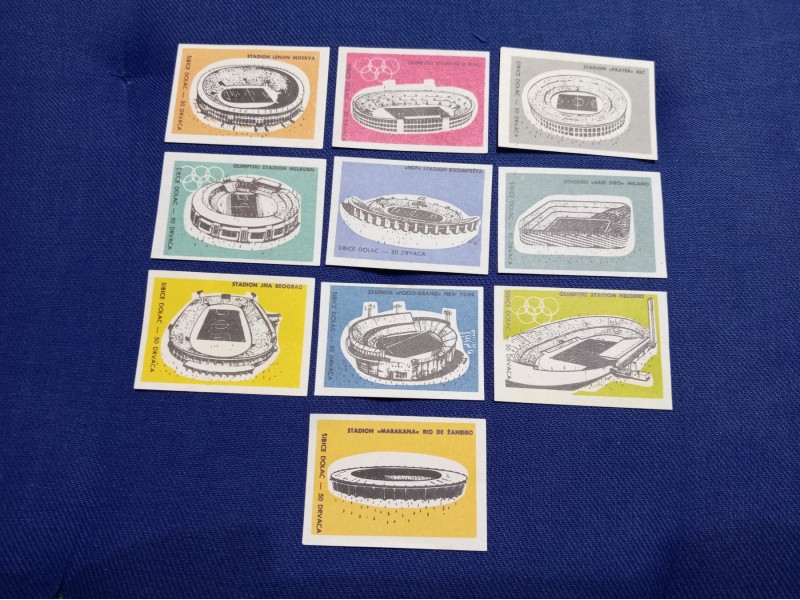 STADIONI 10 SLIČICA KOMPLET SERIJA