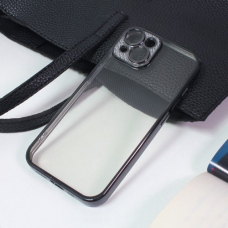 Futrola Silikon Camera Diamond iPhone 14 Plus 6.7 crna