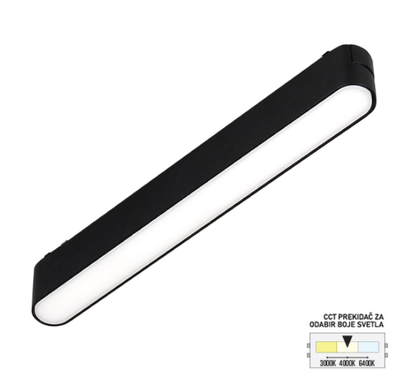 LED MAGNETNA SVETILJKA CCT ULTRA SLIM FMS1001-12 BK FORMA