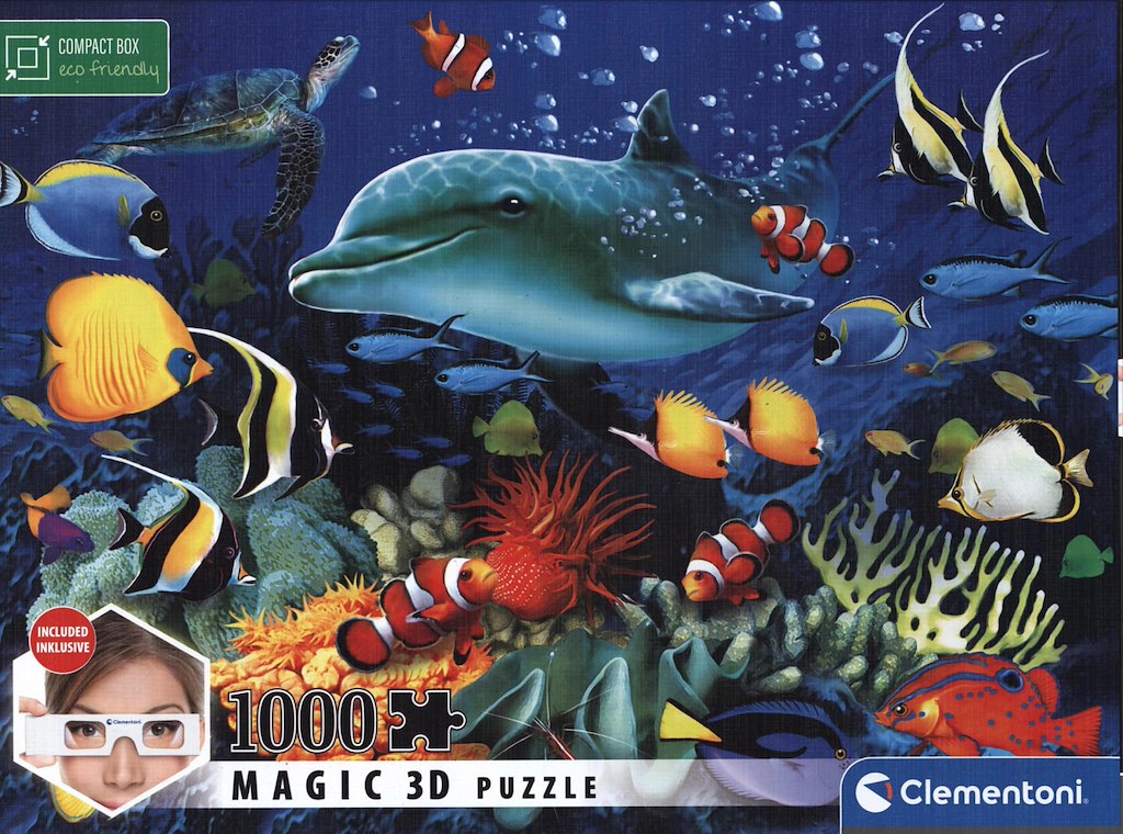 SLAGALICA PUZZLE 1000PCS CLEMENTONI UNDERWATER WORLD 3D