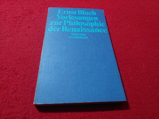 Vorlesungen zur Philosophie der Renaissance von Bloch