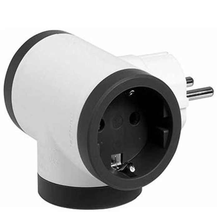 Utikač adapter 3×2P+E beli Legrand 694520