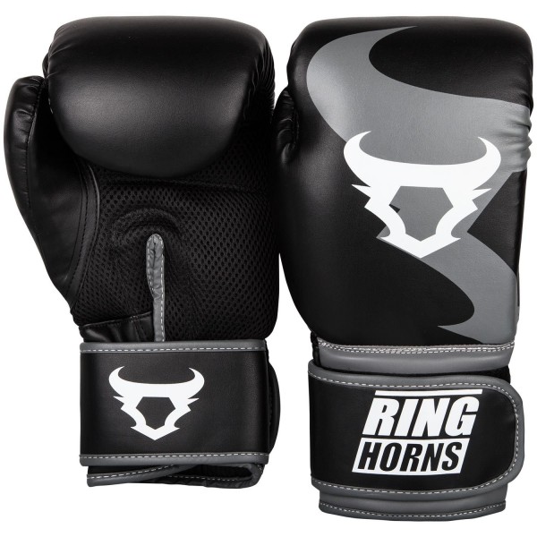RUKAVICE ZA BOKS RING HORNS CHARGER CRNE 16OZ