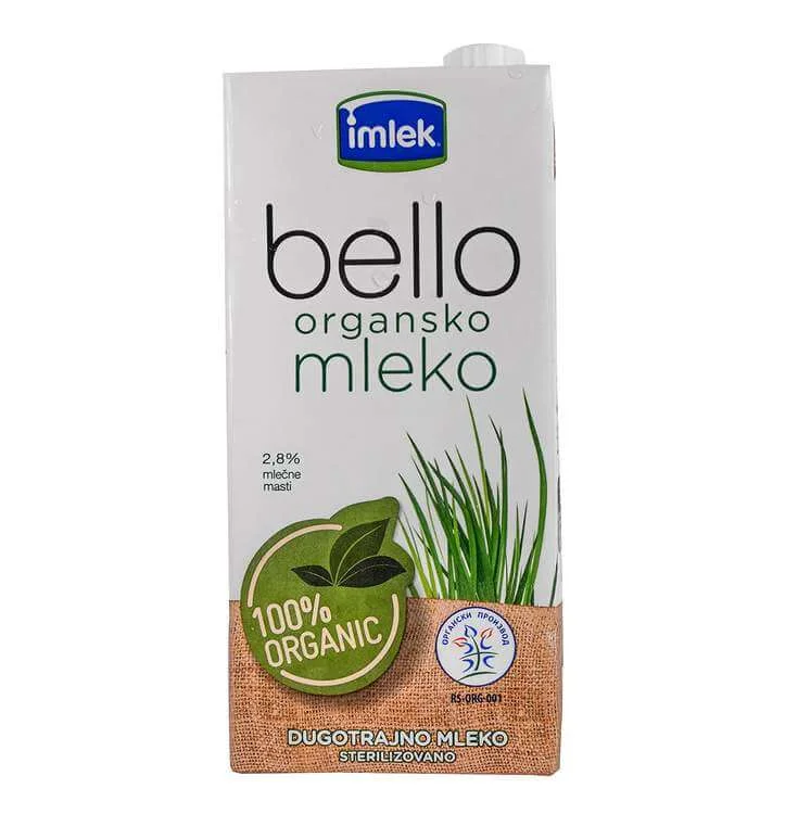 Organsko Mleko Dugotrajno 2.8%mm Bello 1L