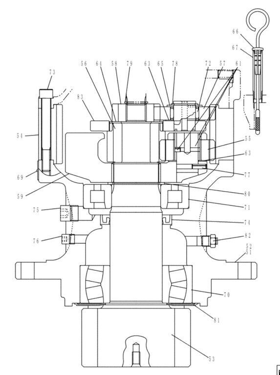 Case RG06D19H5 rotacioni prenosnik za Case CX145CSR bagera