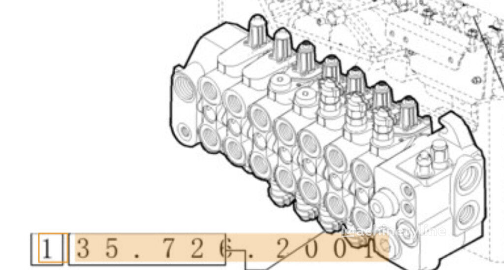 Case 47377730 47377730 hidraulični razvodnik za Case 580ST 590ST 695ST bagera-utovarivača