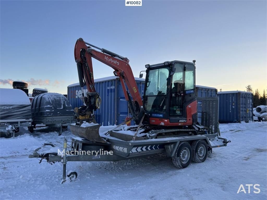 Kubota KX027-4 Mini excavator incl trailer mini bager
