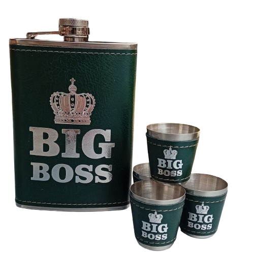 Pljoska set Big Boss sa četiri čašice 270ml