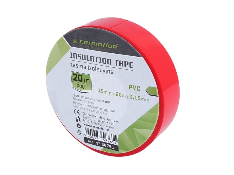 CARMOTION CRVENA IZOLIR TRAKA / 0.15MMX19MMX20M 1KOM.