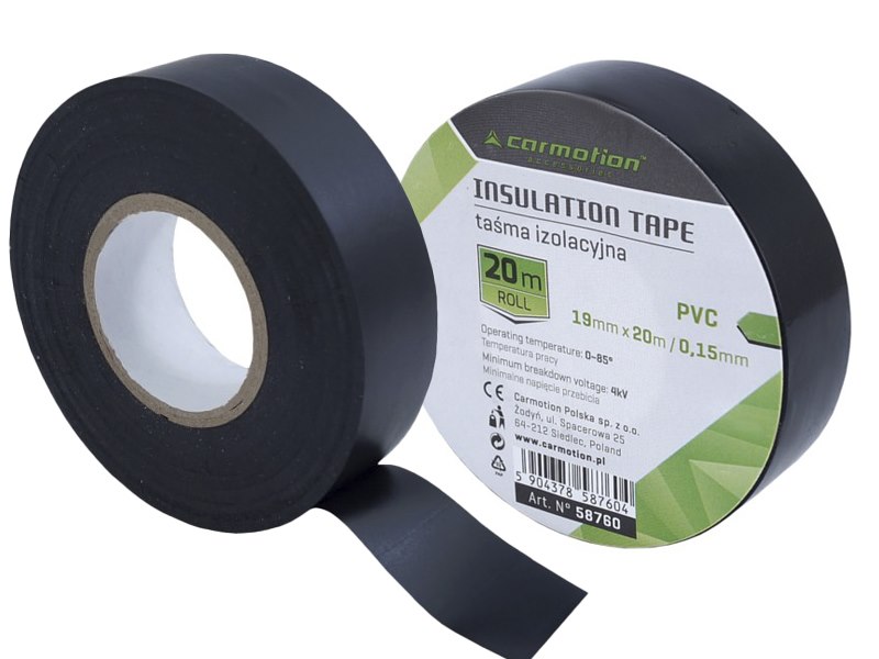 CARMOTION CRNA IZOLIR TRAKA / 0.15MMX19MMX20M 1KOM.
