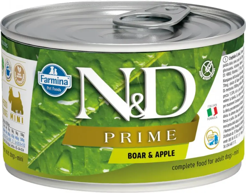 N&D Can Dog Prime Mini Boar&Apple 140g