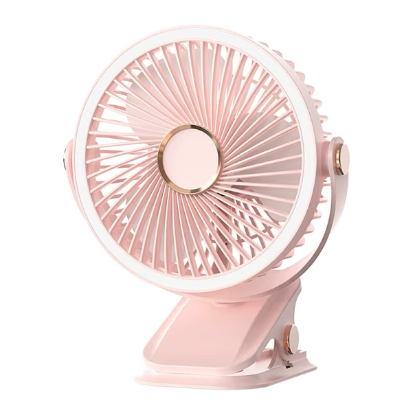 Mini led ventilator sa zakackom 2000 mAh rose