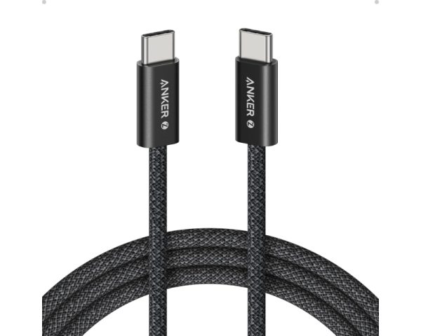 ANKER Zolo USB tip-C kabl M/M 1.8m, za Apple, super brzo punjenje 240W/480Mbps, pleteni, crni