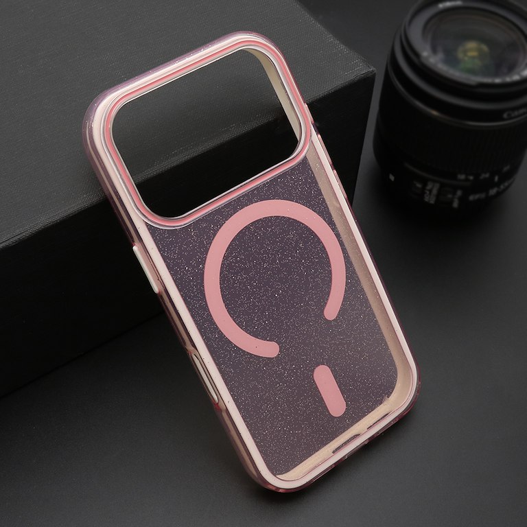 Zastitna maska (futrola) CRYSTAL MagSafe - iPhone 17 Pro roze (MS)