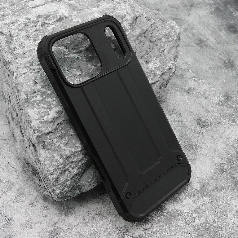 Zastitna maska (futrola) DEFENDER II - iPhone 17 Pro Max (6.9) crna (MS)