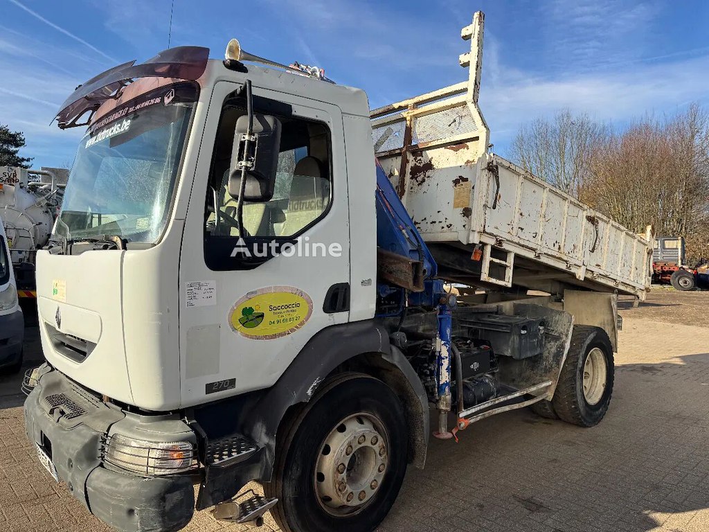 Renault Midlum 270 **TIPPER+FASSI CRANE-FRENCH TRUCK** kiper