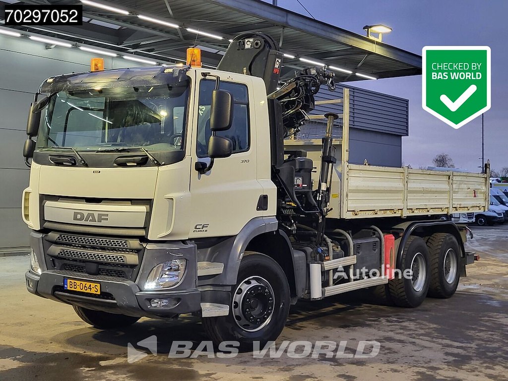 DAF CF 370 CF 6X4 HIAB 144 BS-3 HIDUO Crane Kran 8m3 Tipper Big-Axle kiper