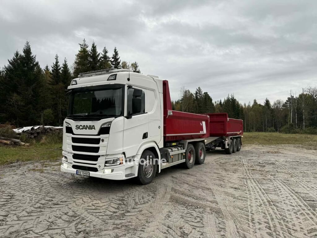 Prodaje se Scania R580 kiper na aukciji + prikolica kiper