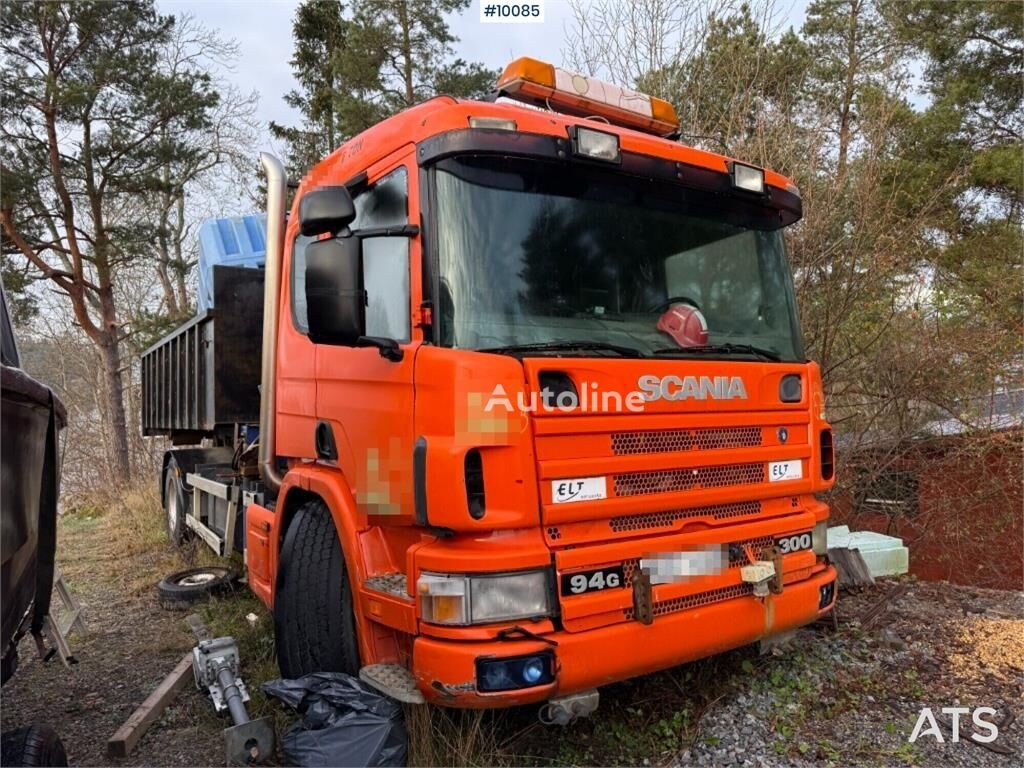 Scania P94G 300 Crane truck with flatbed Rep. object kiper