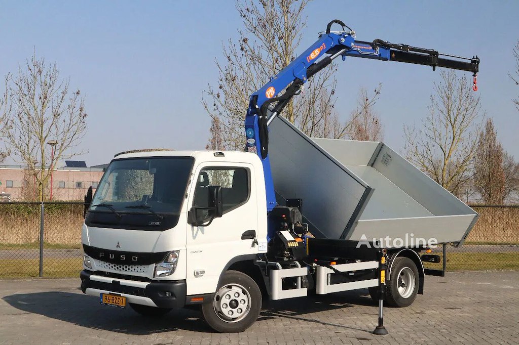 FUSO Canter 7C18 | 4X2 | 3-WAY TIPPER | PM 6.5 KRAN /CRANE kiper