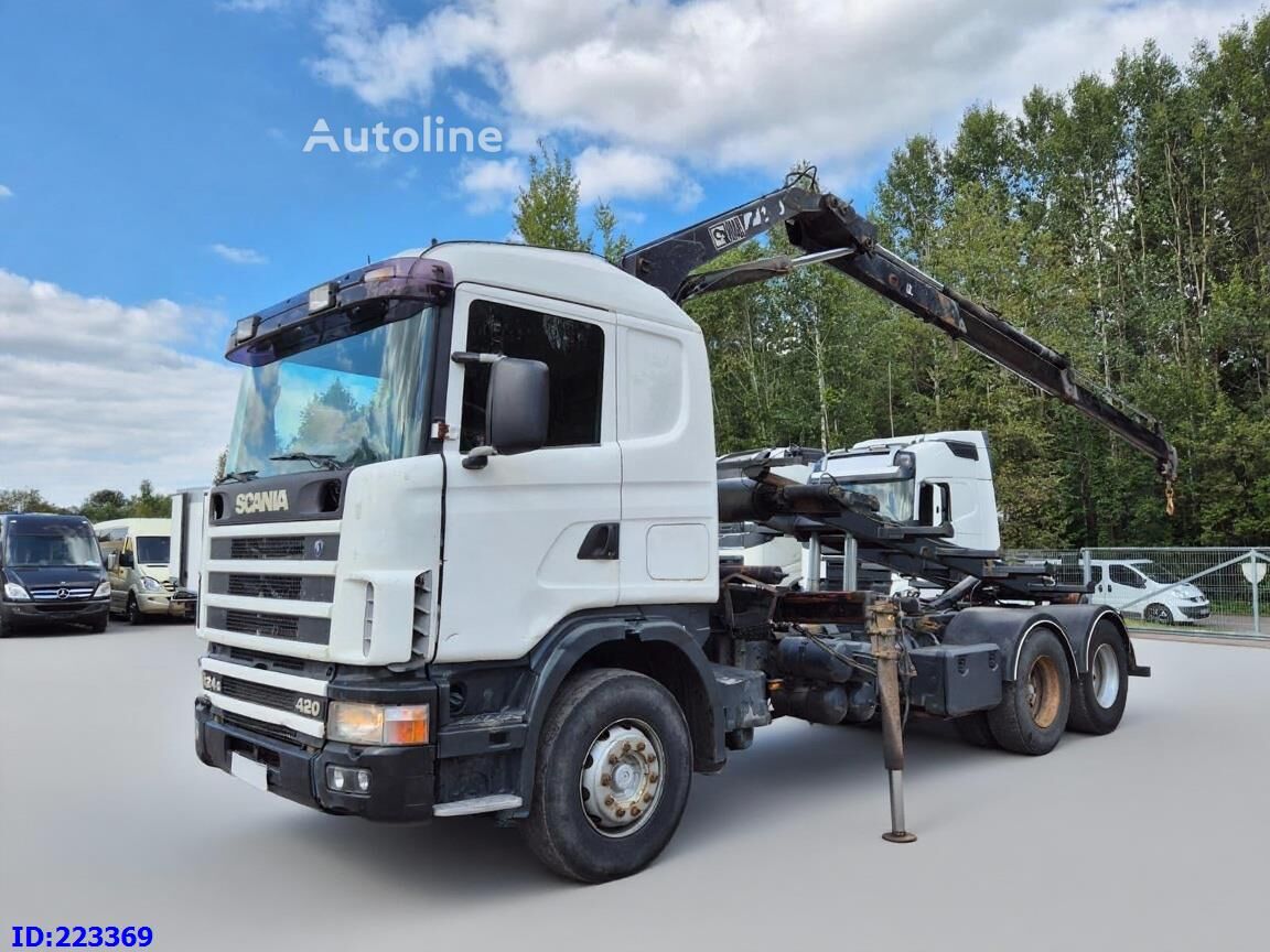 Scania R124 420 + Crane HIAB 140AW kiper