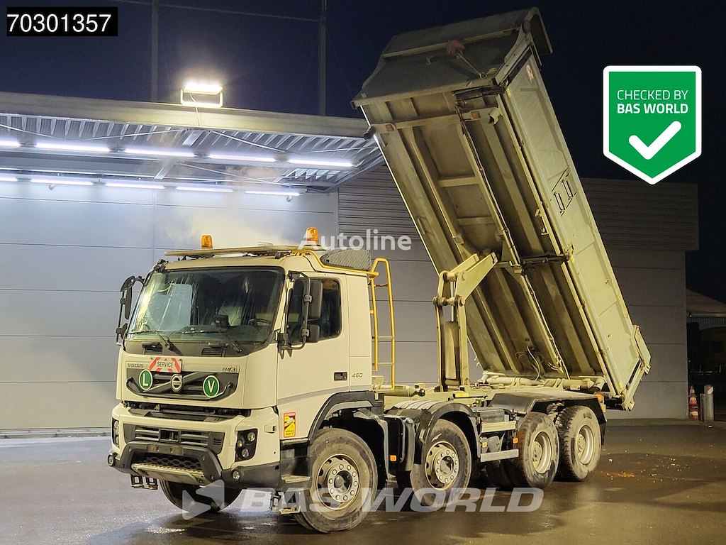 Volvo FMX 450 8X4 15m3 2-way tipper steel suspension Big-Axle Euro 6 kiper