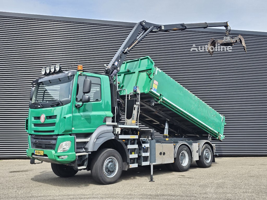 Tatra 6X6 / T158/II / 2 SIDE TIPPER - HMF Z CRANE kiper