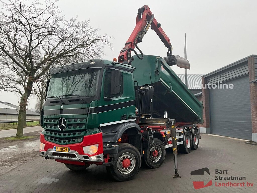 Mercedes-Benz Arocs 4142 8x8 Euro 6, 2 zijden kipper met Palfinger Q170Z95TR k kiper