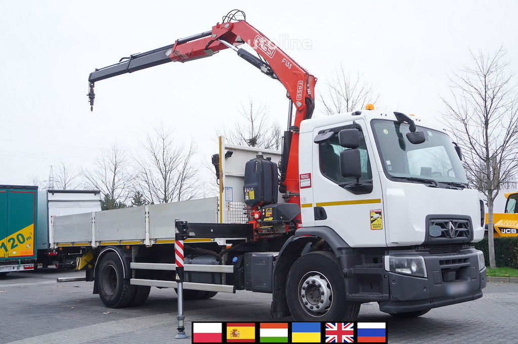 Renault C280 DTI 8 / FASSI crane 5.6 T / 560 MTH / range 8 m / Flatbed 1 kamion s ravnom platformom